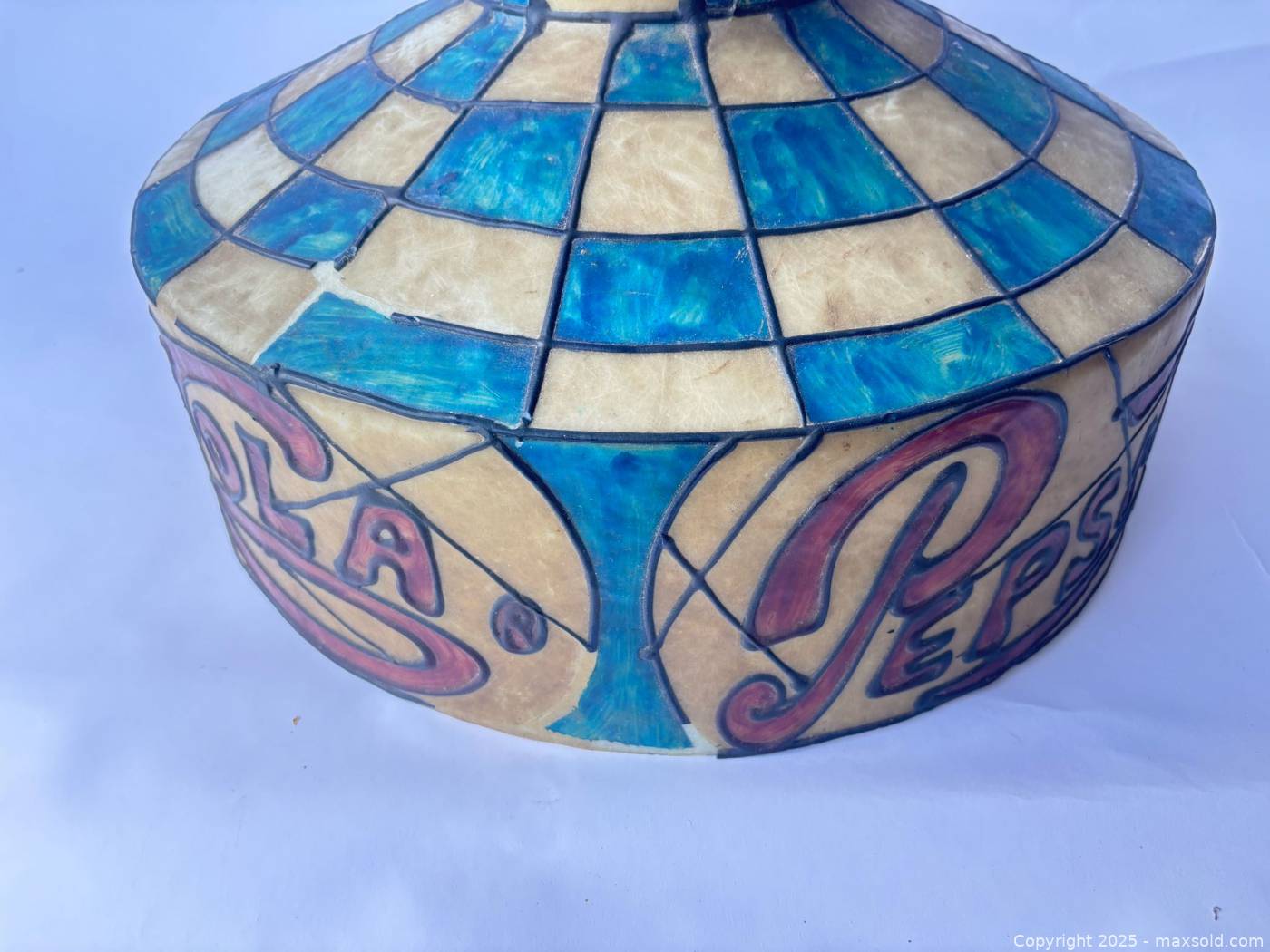 Vintage Pepsi-Cola stained glass shade | Maxsold