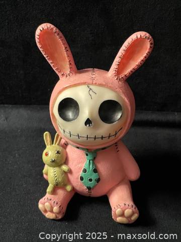 4" Stitched Goth Bunny Piggy Bank | Maxsold