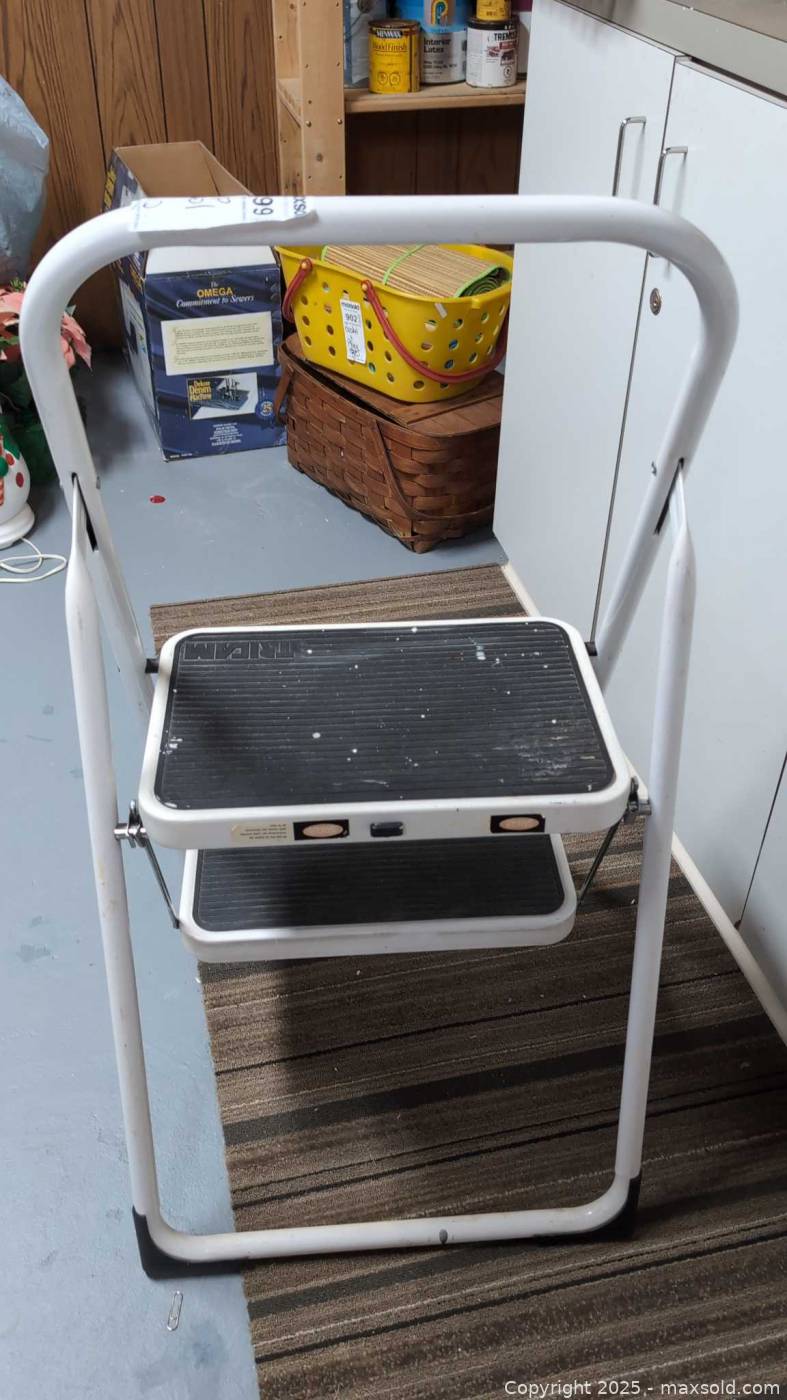 Tricam two-step folding metal step stool | Maxsold