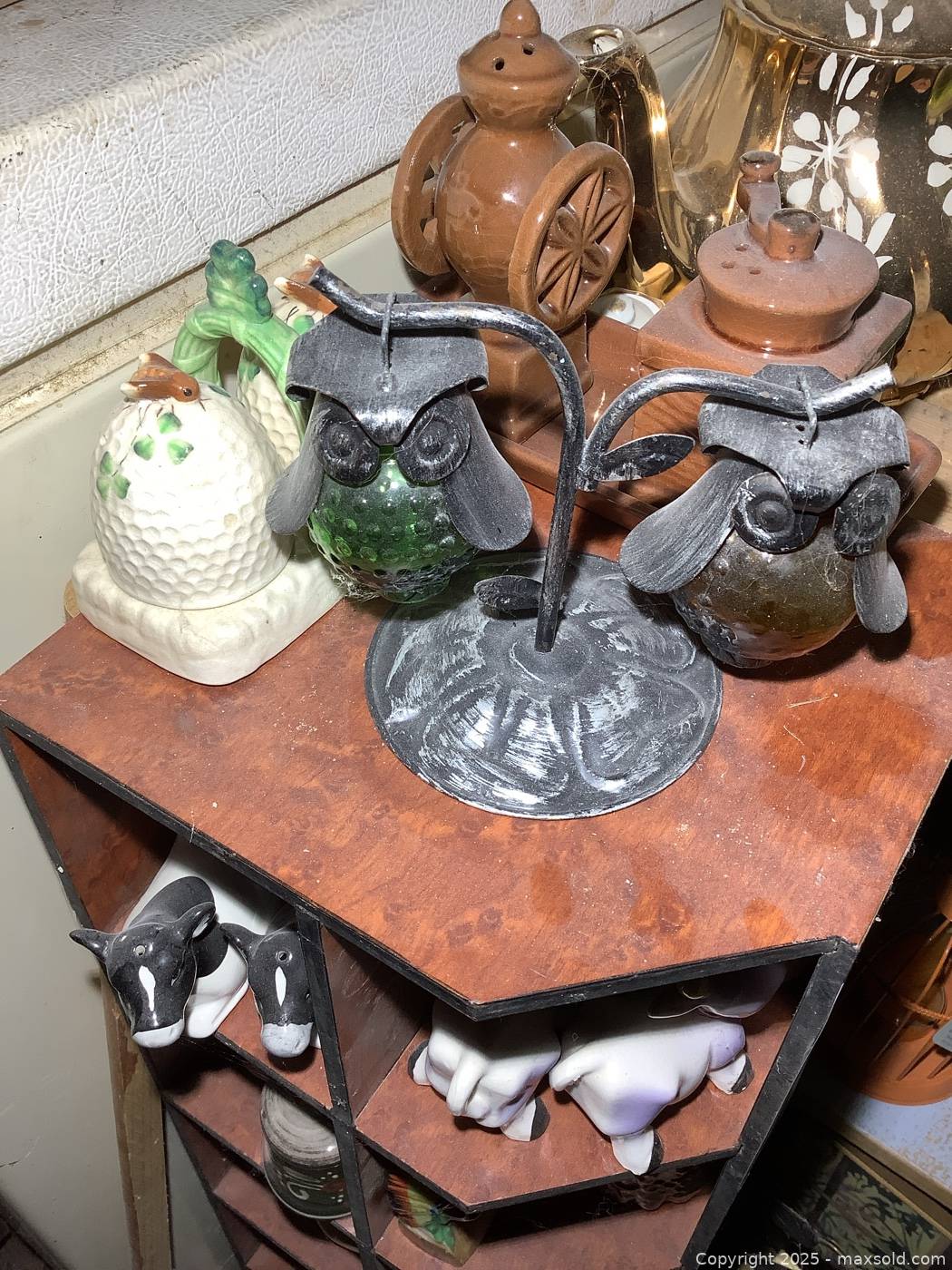 Salt and pepper shaker collection with rack | Maxsold