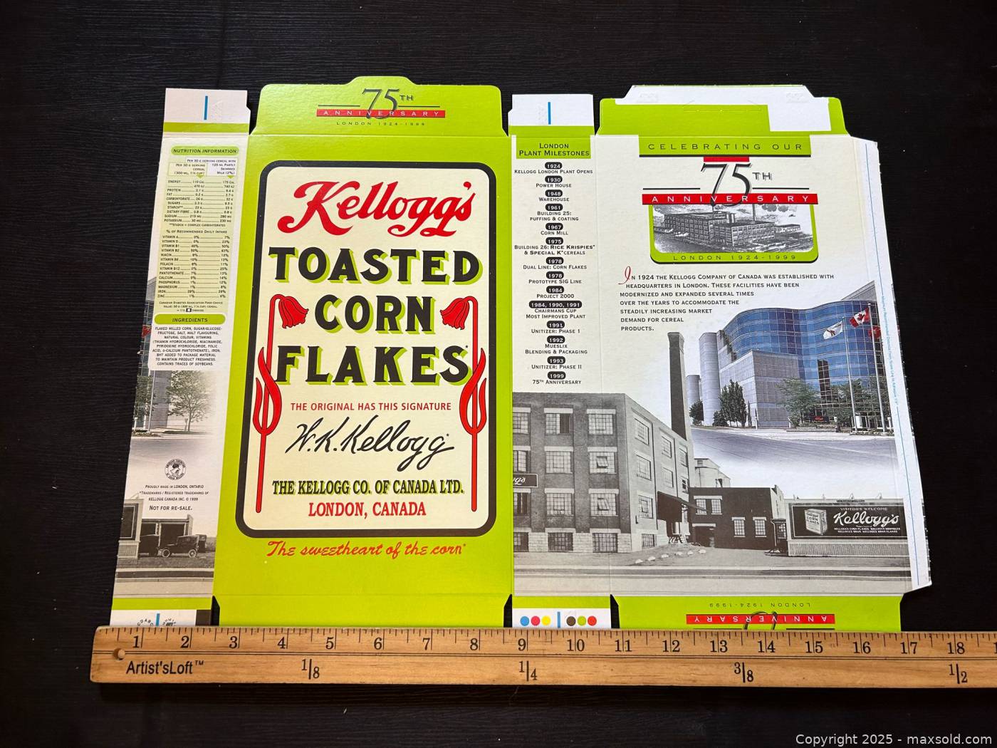 Unused 1999 Kellogg’s 75th Anniversary Corn Flakes Boxes | Maxsold