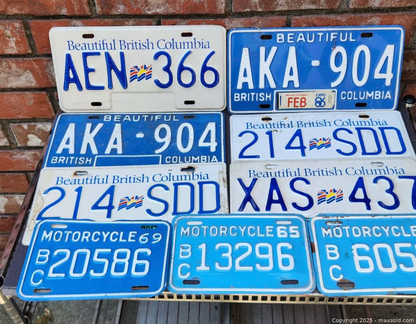 British Columbia car & motorcycle license plates | Maxsold