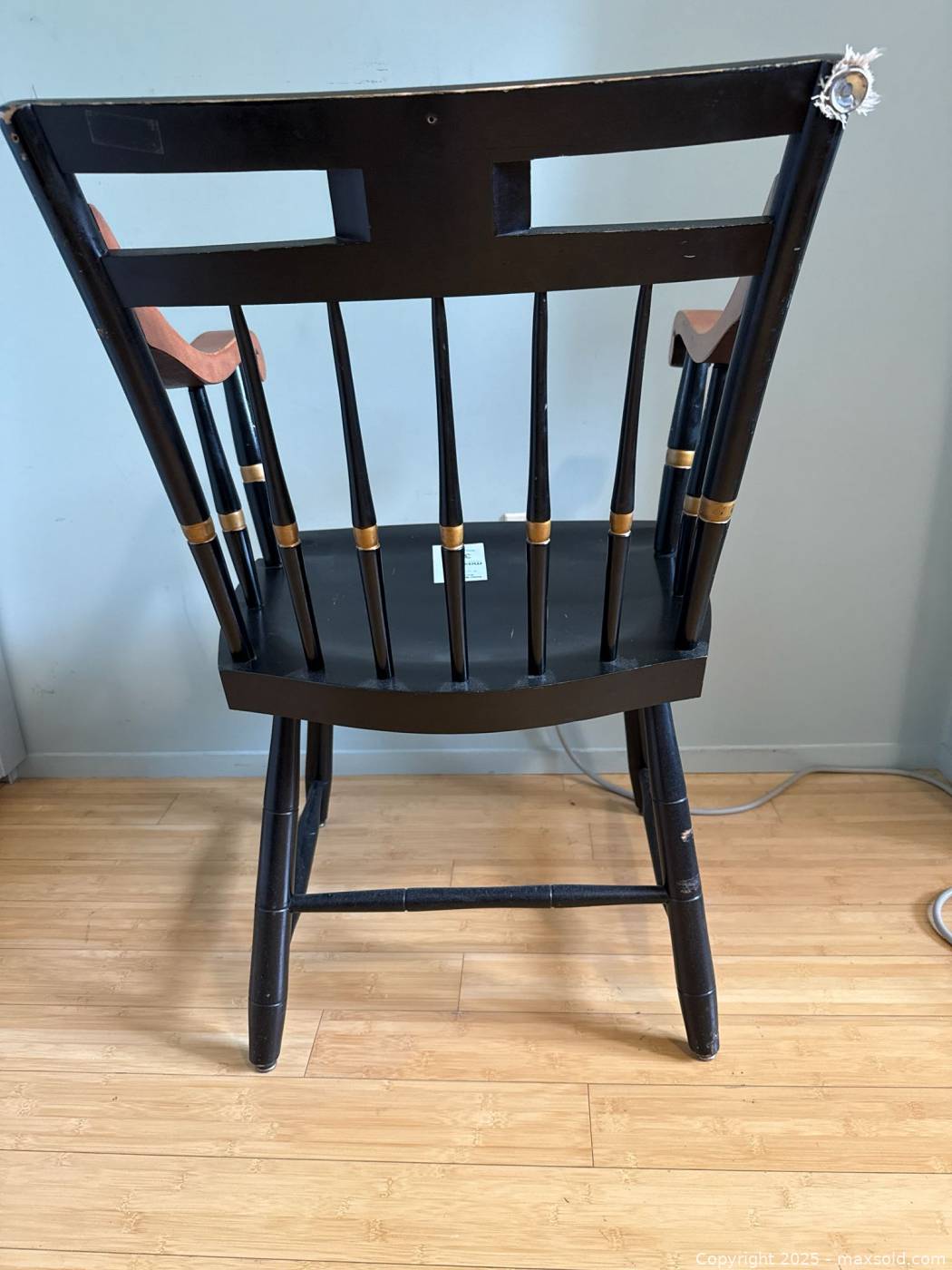 Harvard Classic Wooden Chair, black with gold | Maxsold