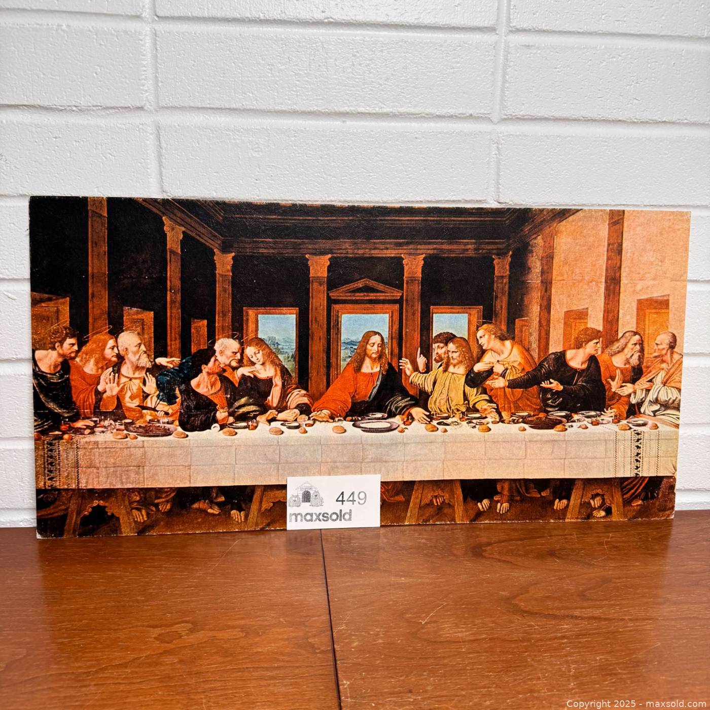 The Last Supper textured art print lithograph | Maxsold