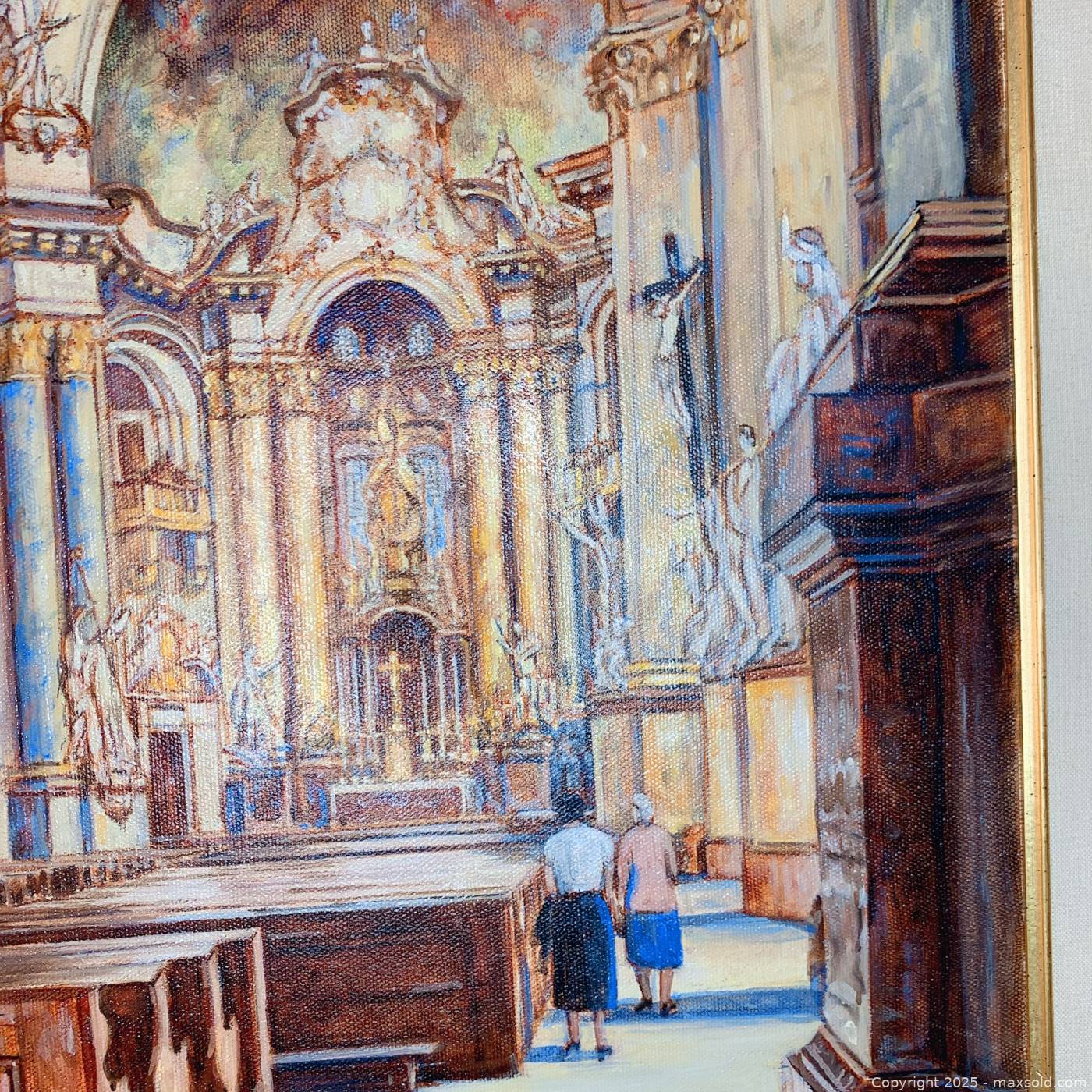 Patrick A. Burns 1995 Painting, St. Nicholas Church Prague | Maxsold