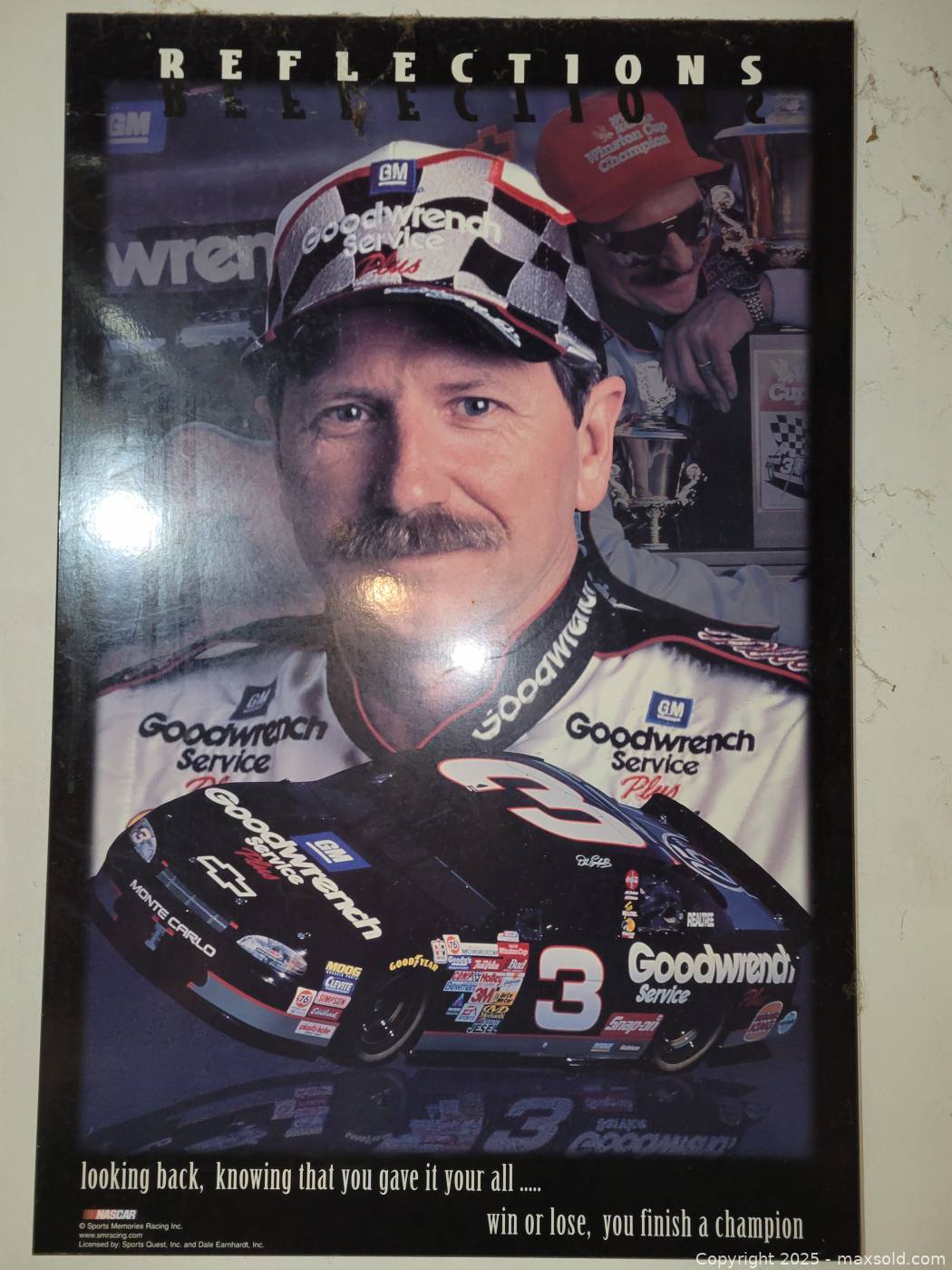 Set of 2 NASCAR Racing Posters Featuring Earnhardt and Waltrip | Maxsold