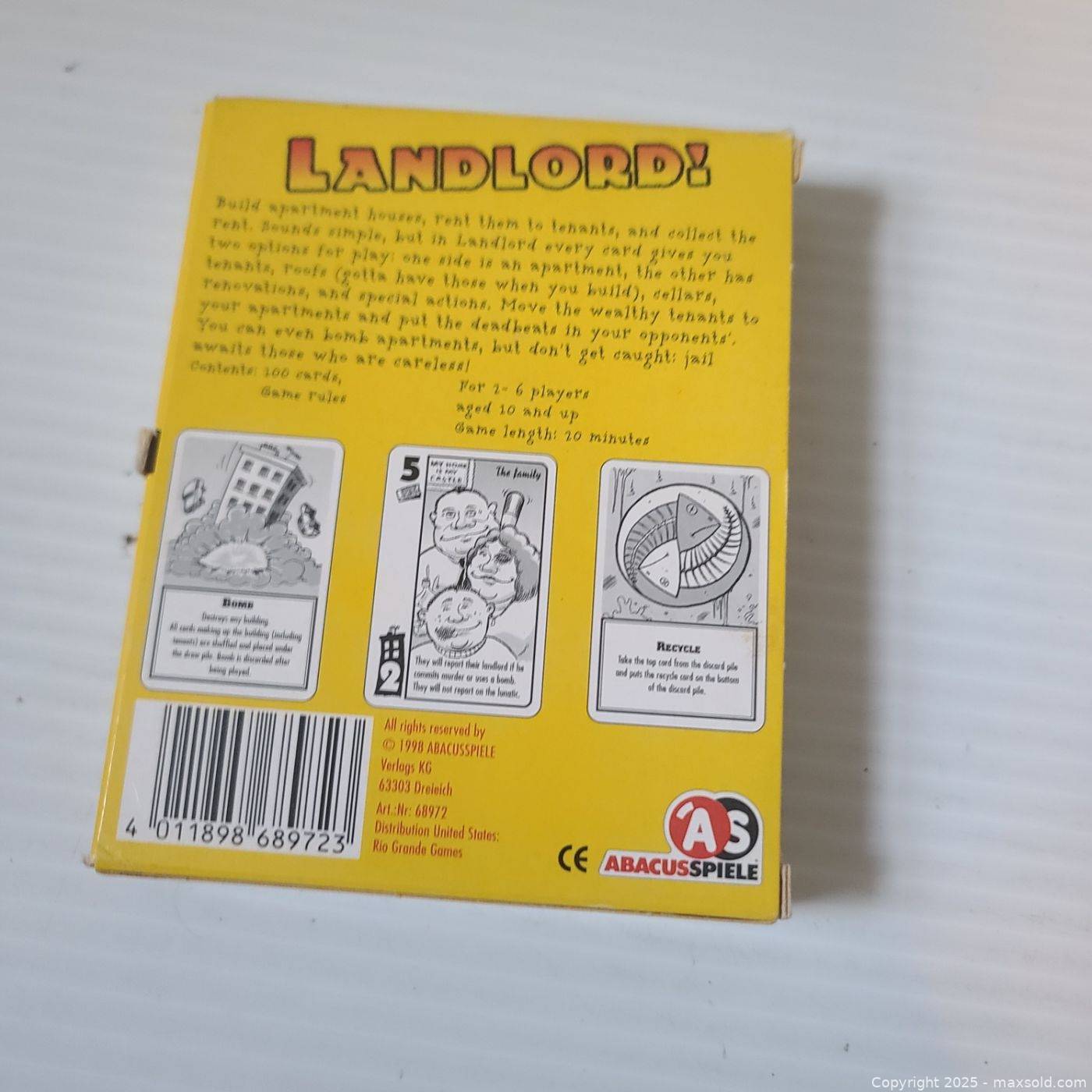 “Landlord!” board game Friedemann Friese | Maxsold