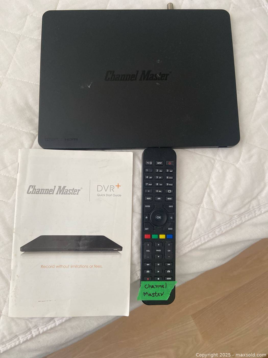 Samsung TV and Channel Master DVR with Remote and Manual | Maxsold