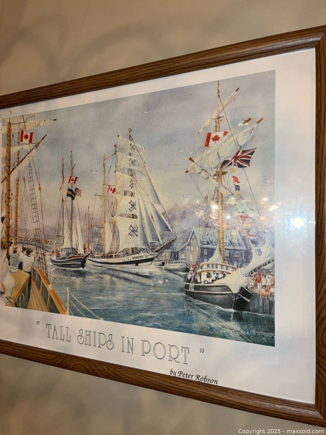 Framed print “Tall Ships in Port” by Peter Robson | Maxsold
