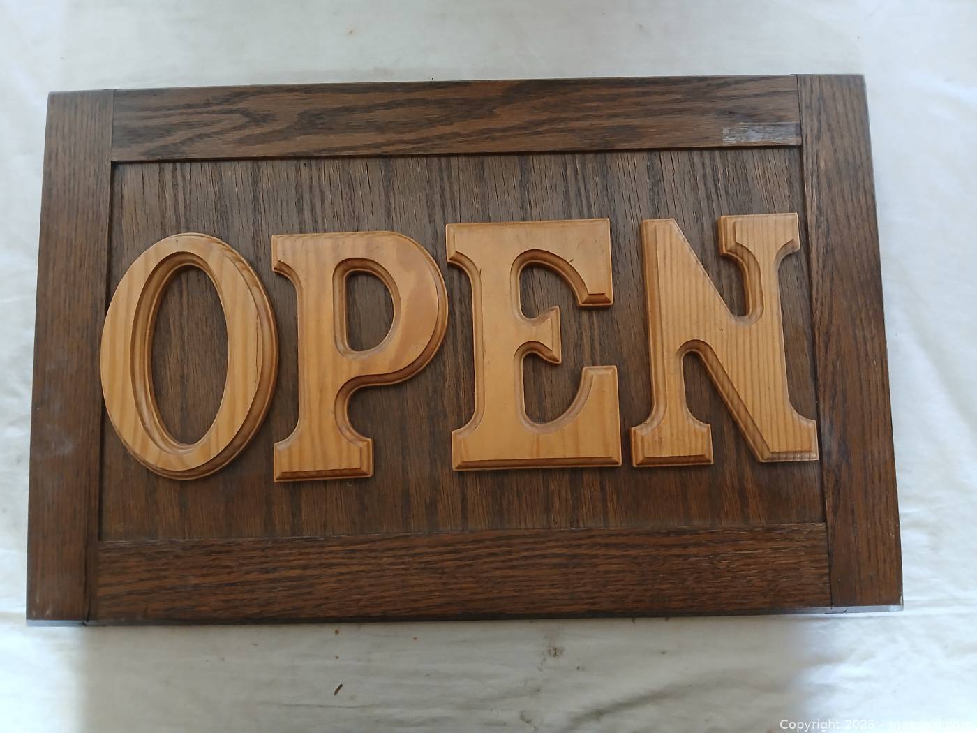Wooden "OPEN" Wall Sign | Maxsold