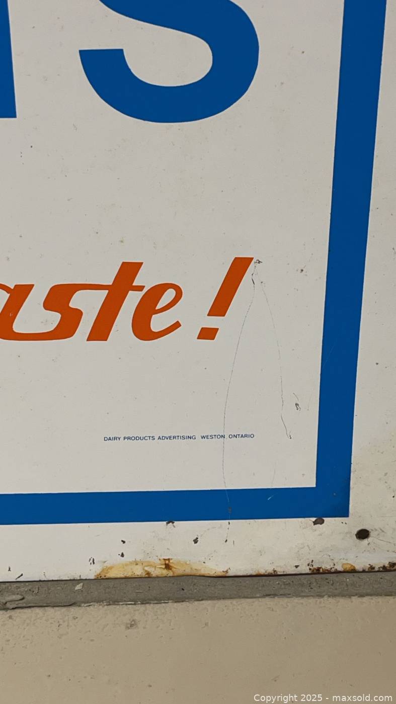 Donlands Dairy Products enamel sign, posters, Sealtest glasses | Maxsold