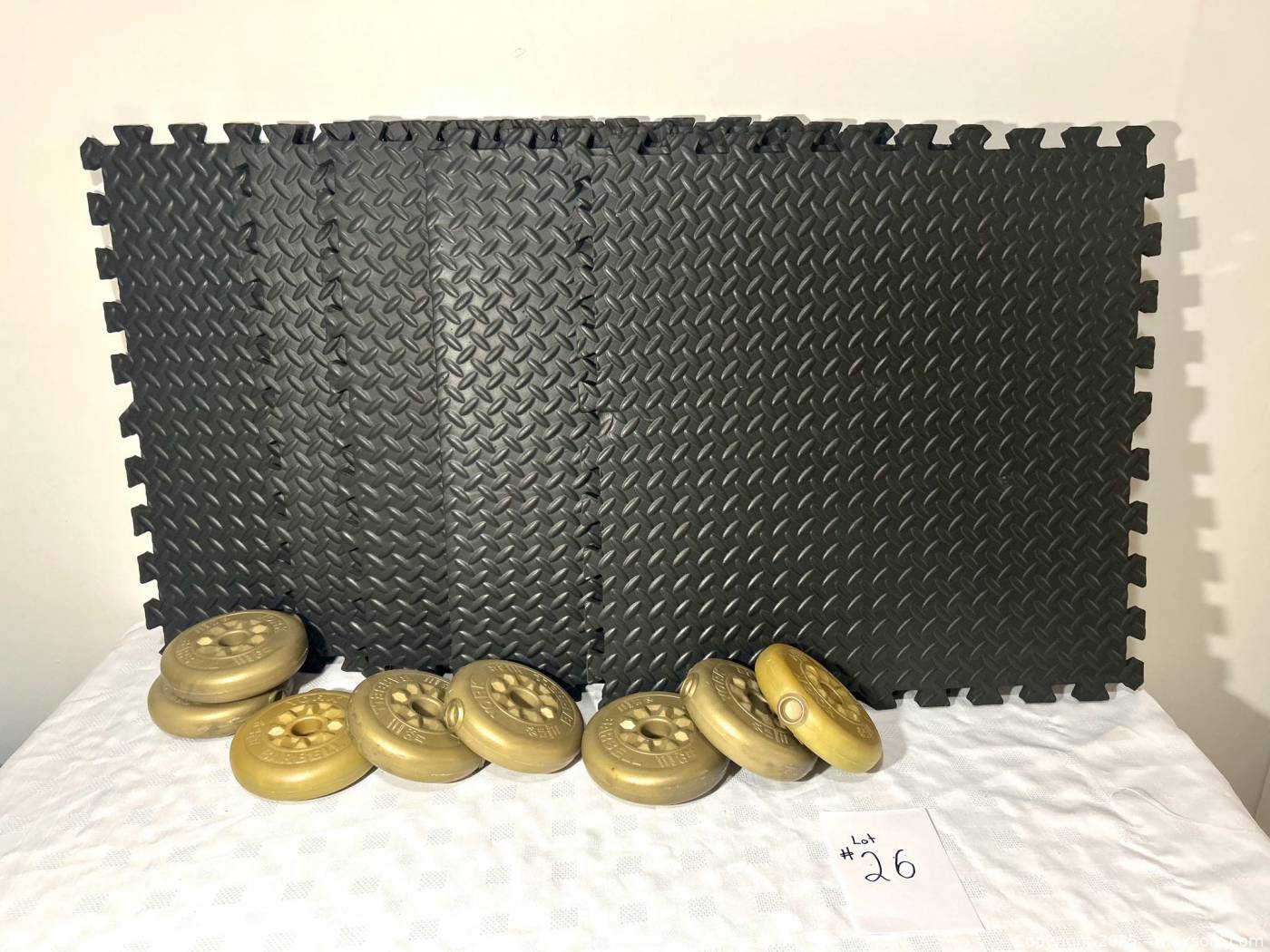 Interlocking Foam Gym Mats & York Weight Plates | Maxsold