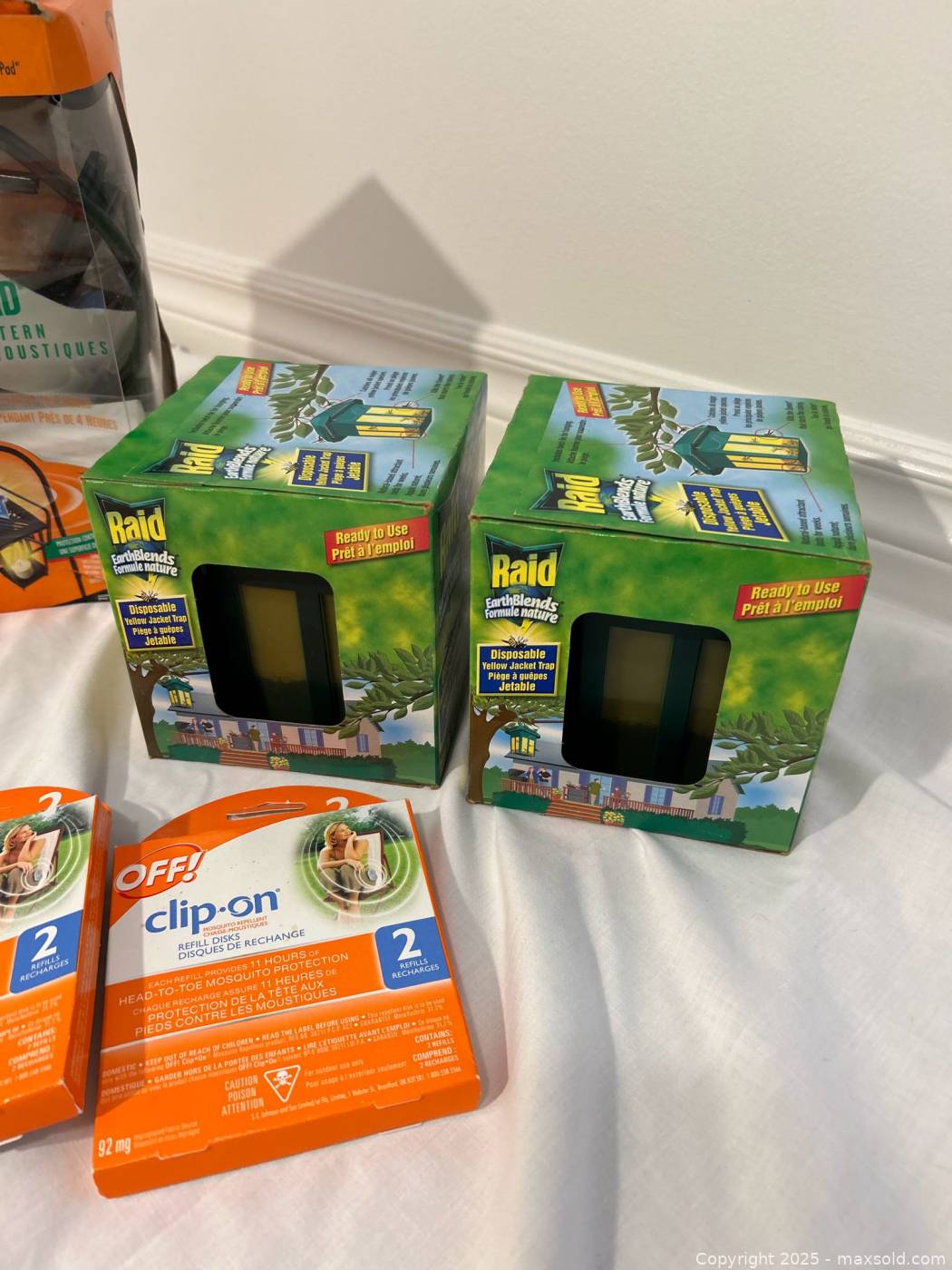 OFF! PowerPad lantern, OFF! Clip-On refills, Raid yellow jacket trap ...