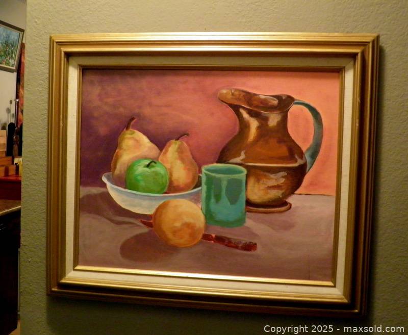 Framed Acrylic Still Life Painting | Maxsold