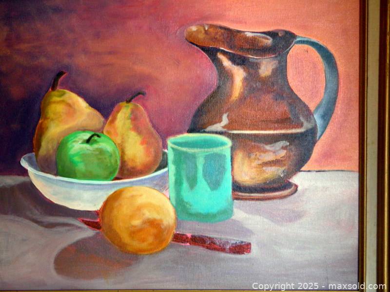 Framed Acrylic Still Life Painting | Maxsold