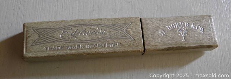 Vintage H. Boker & Co. Edelweiss Straight Razor With Box | Maxsold