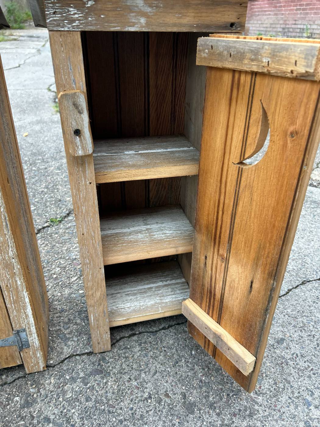 Rustic Amish Style Mini Cupboards Pair | Maxsold