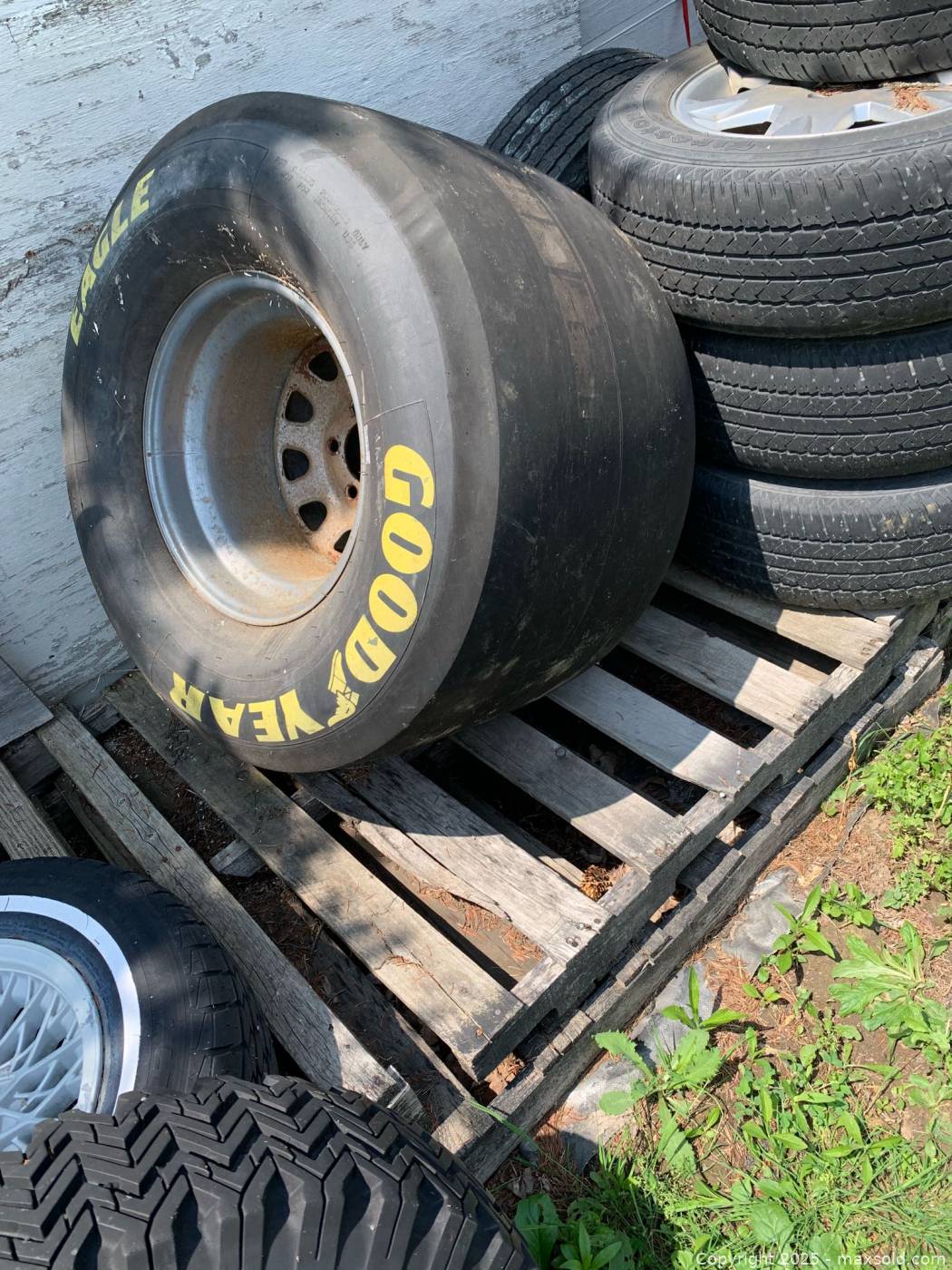 Pair of Goodyear Eagle drag racing slick tires | Maxsold