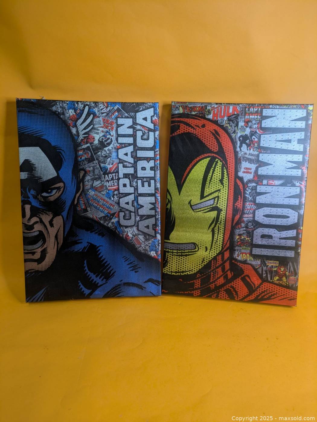 2 Marvel Captain America And Iron Man Canvas Prints | Maxsold