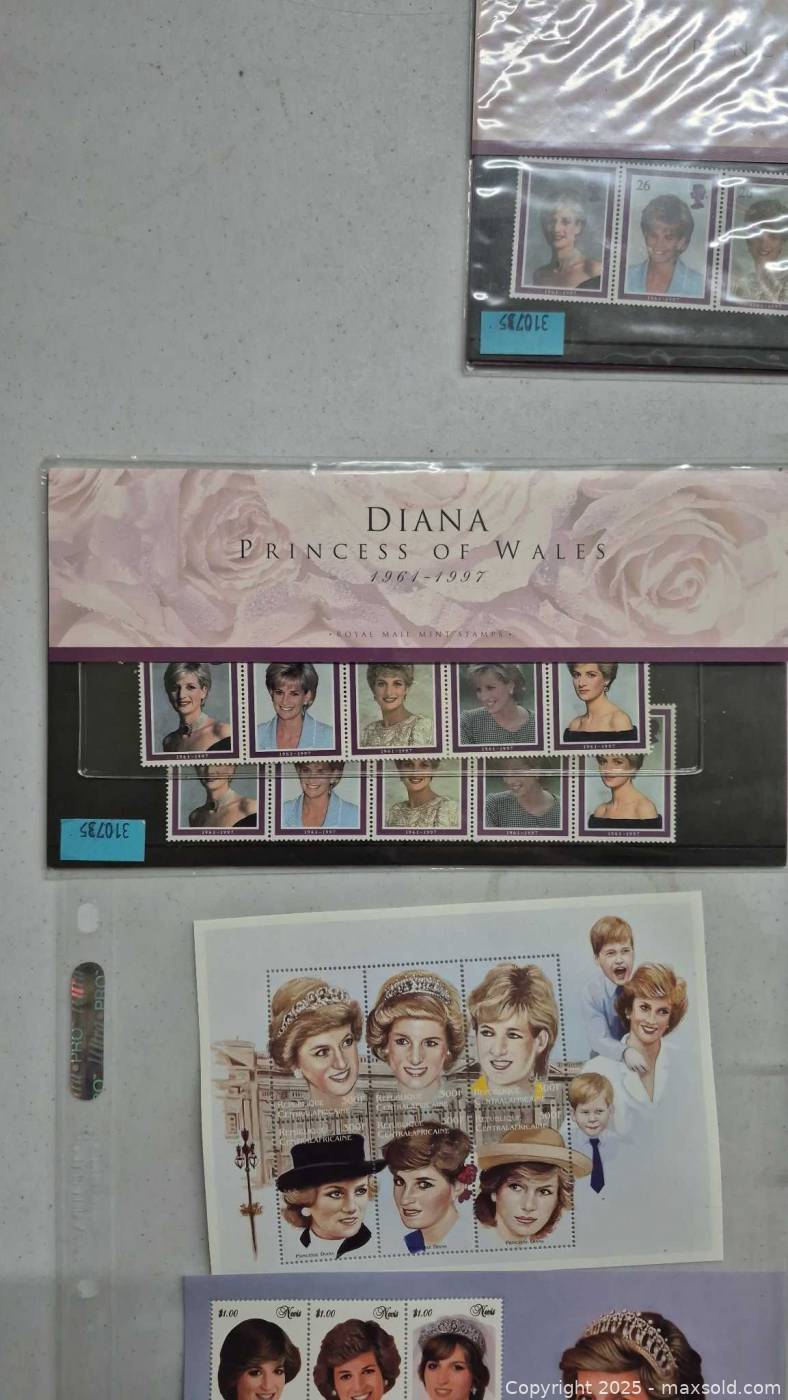 Princess Diana commemorative stamp sheets | Maxsold