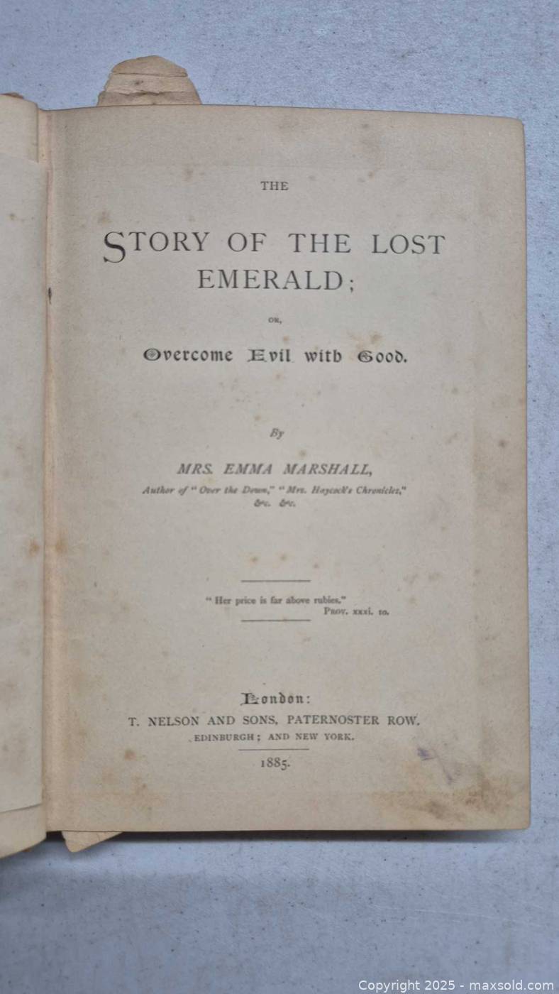 The Story of the Lost Emerald first edition 1885 | Maxsold