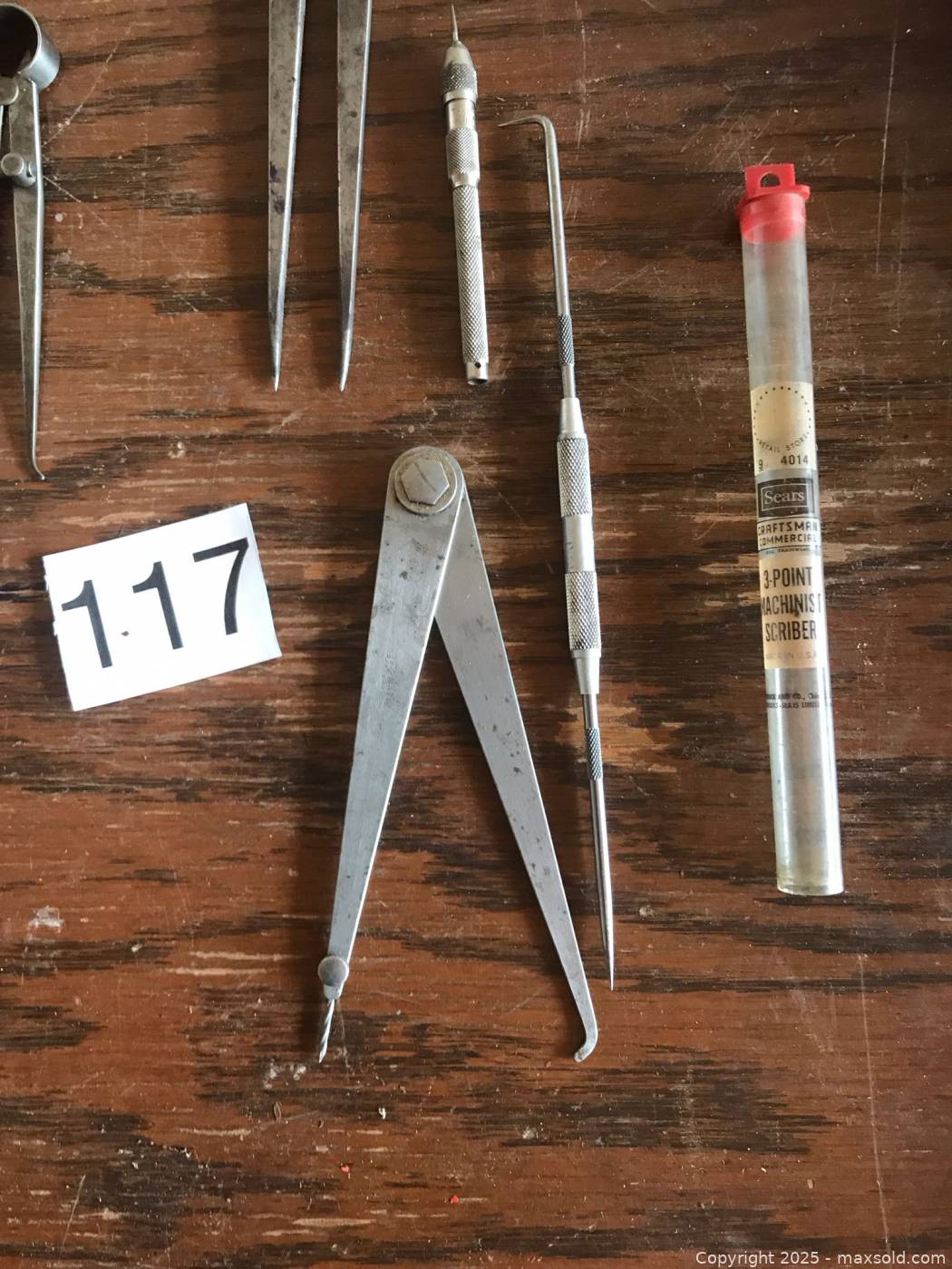 Vintage machinist scribers and divider set | Maxsold