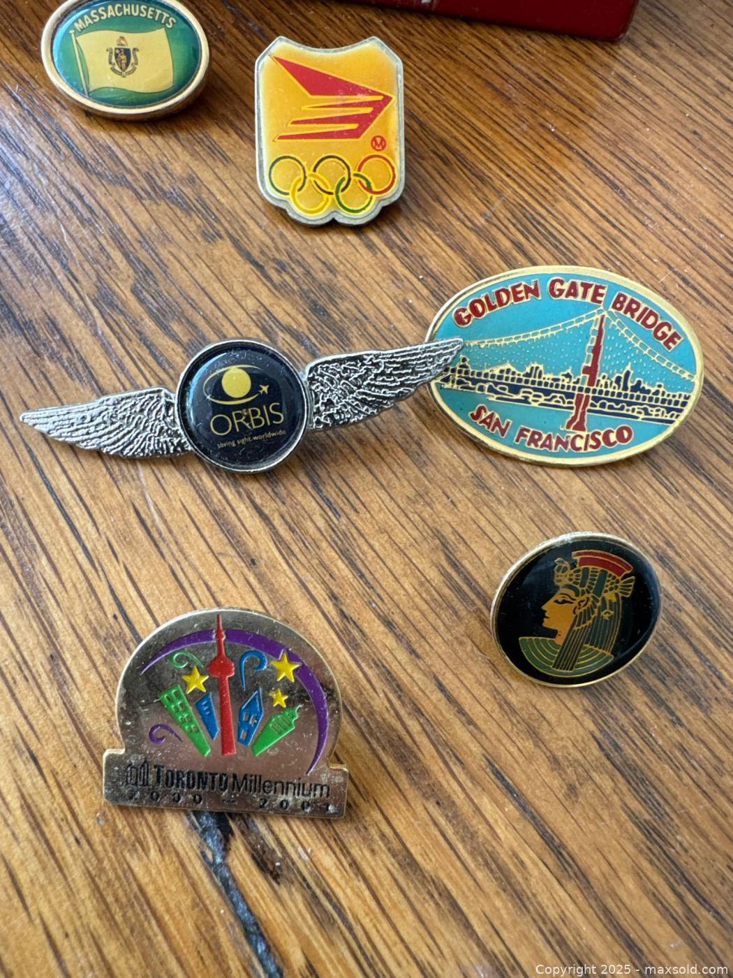 Collection of Pins and Badges in Three Boxes | Maxsold