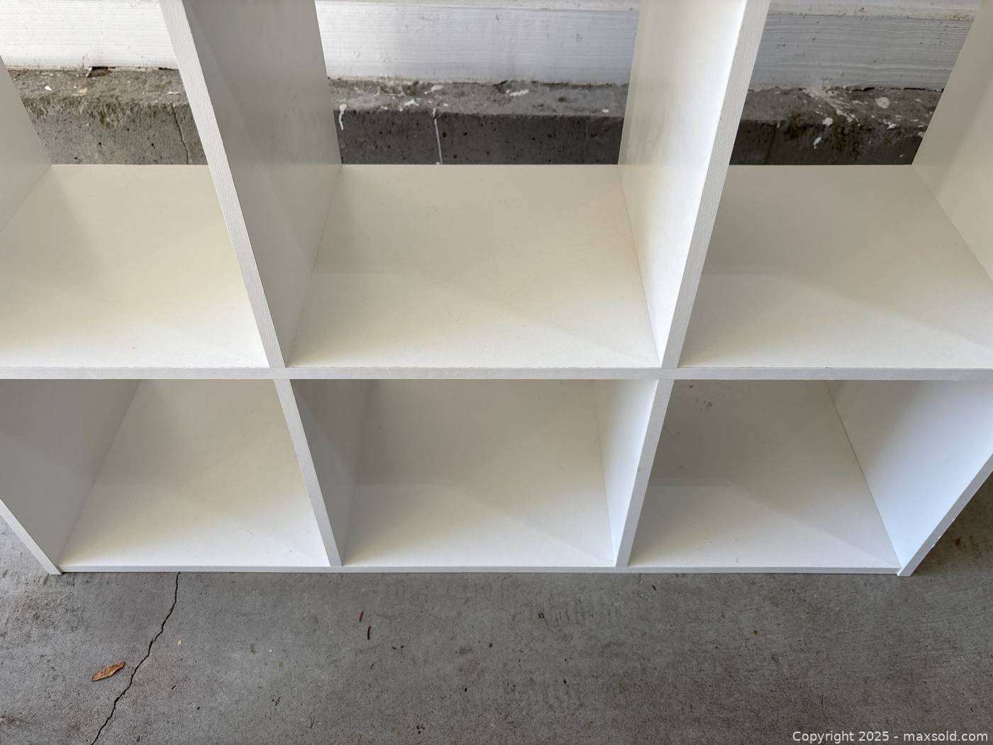 White laminate 9-cubby shelving unit 36x36x11.5 in | Maxsold