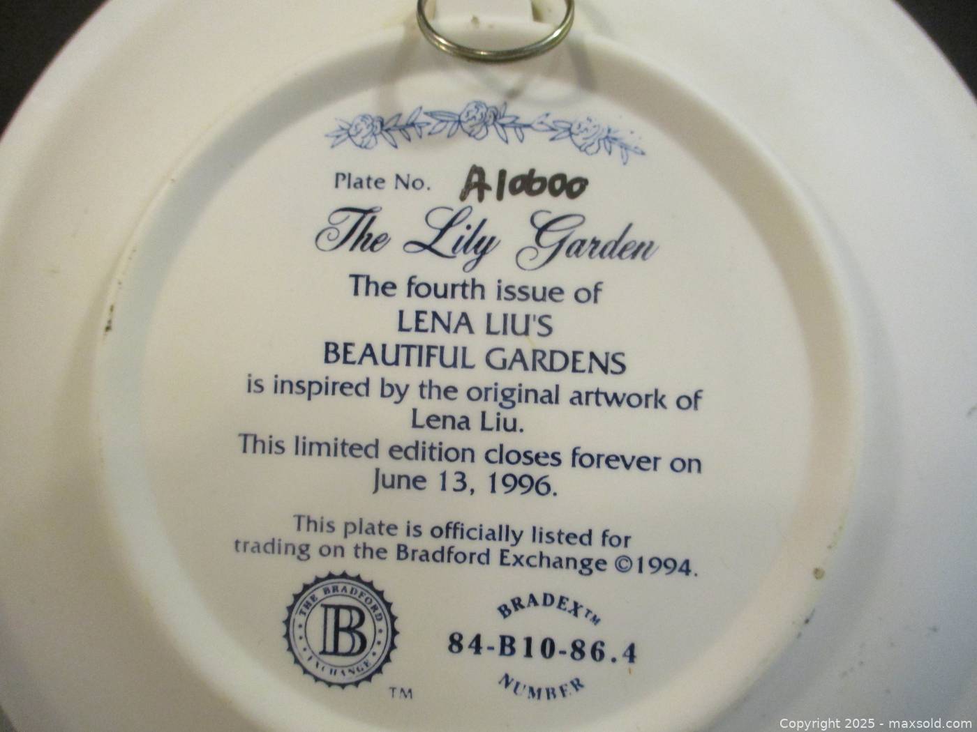The Lily Garden relief plate by Lena Liu | Maxsold