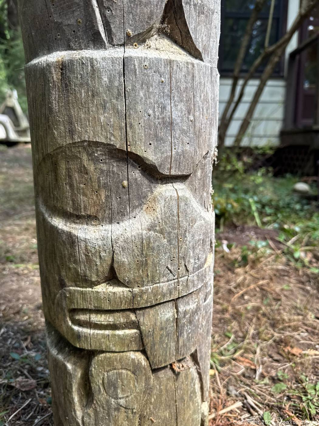 Hand Carved Basswood Sculpture Pole | Maxsold