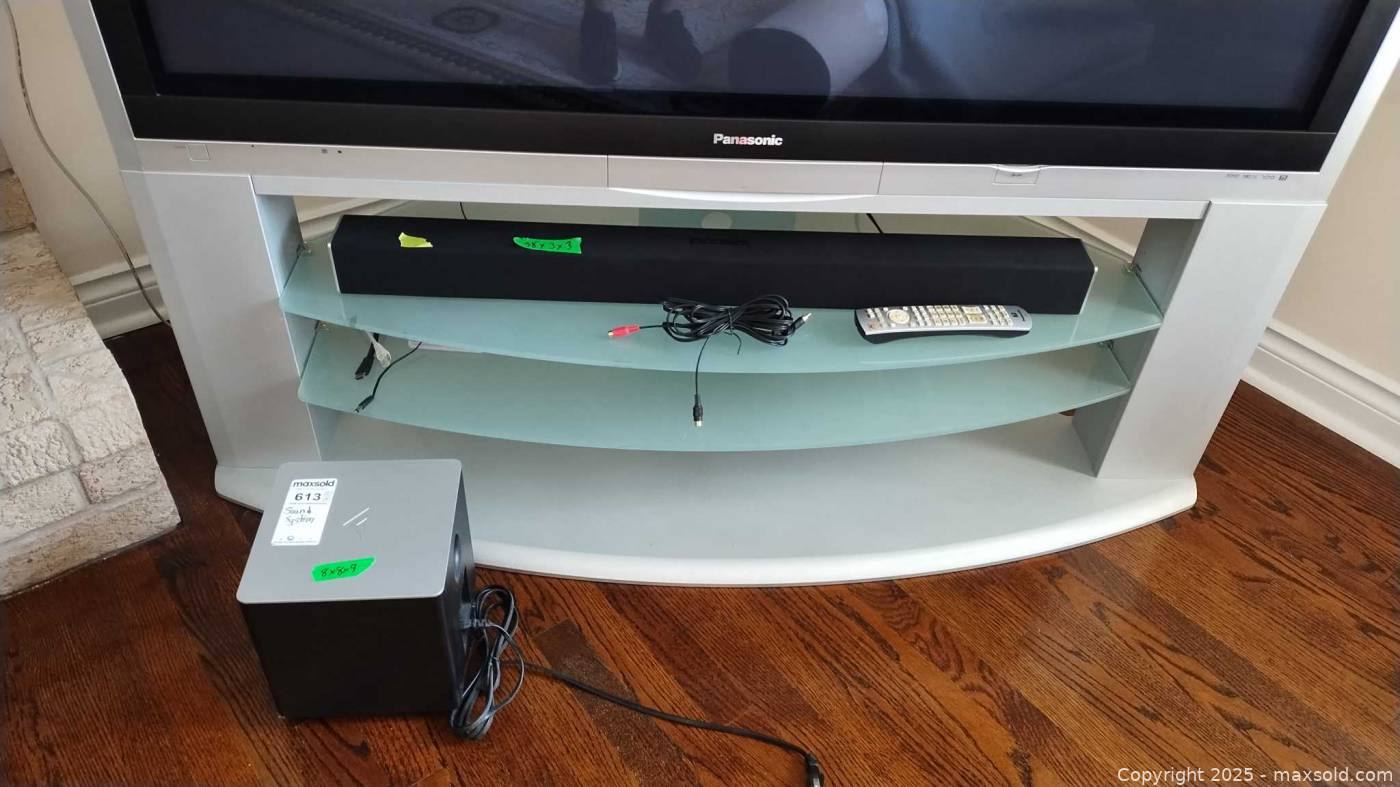 Panasonic 58" plasma TV with stand | Maxsold