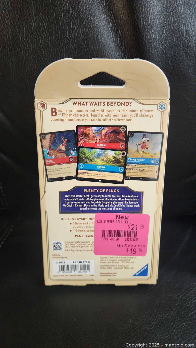 Disney Lorcana Into the Inklands Ruby/Sapphire Starter Deck | Maxsold