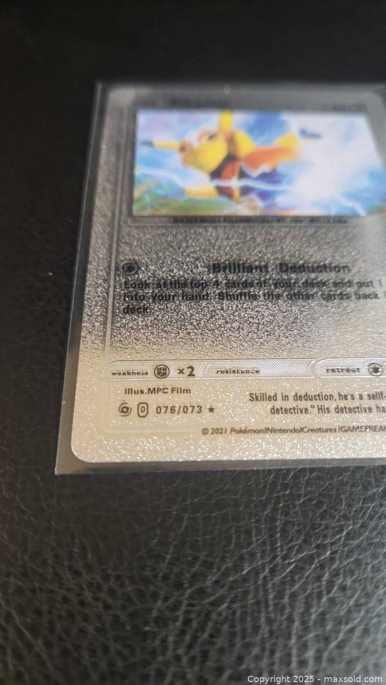 Pokemon Pikachu fan art custom card | Maxsold