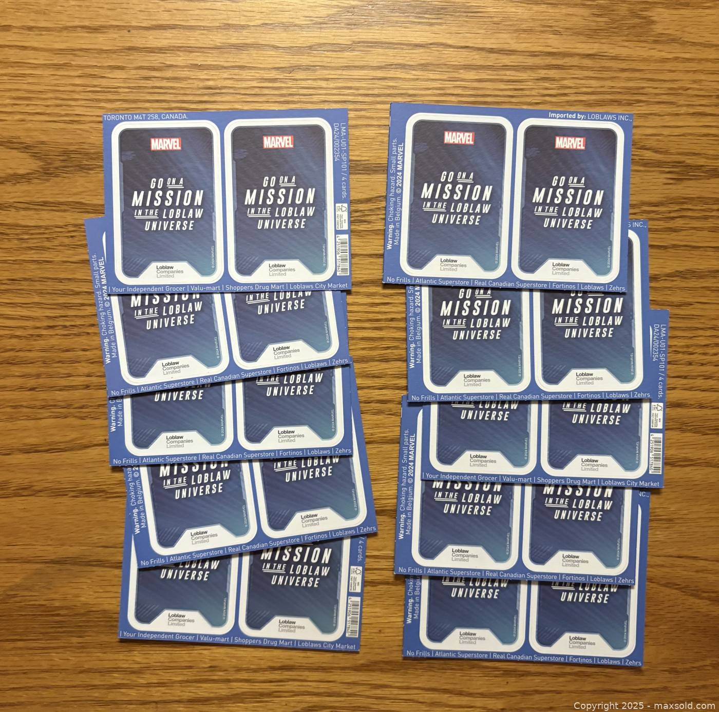 10 sealed Loblaws Marvel card packs | Maxsold