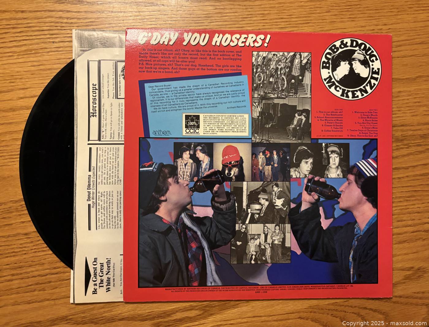 Bob & Doug McKenzie Great White North vinyl LP | Maxsold
