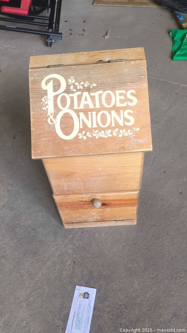 Wooden Potato & Onion Storage Bin Cabinet | Maxsold