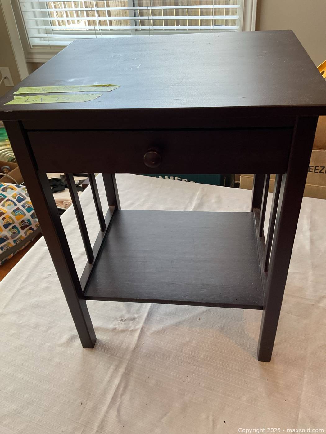 Wood Side Table with Drawer and Shelf | Maxsold