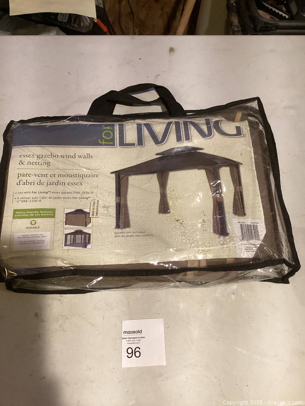 For Living Essex gazebo wind walls & netting | Maxsold