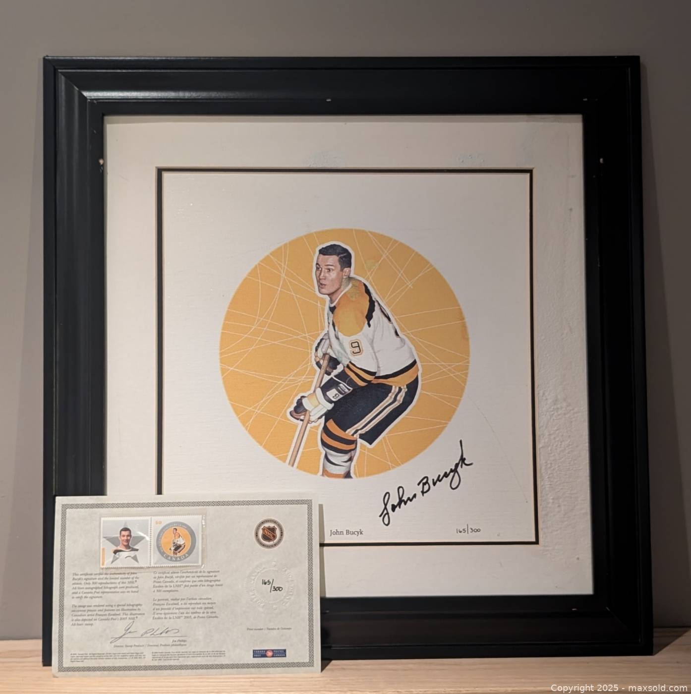 John Bucyk signed limited edition framed print 165/300 20x20 | Maxsold