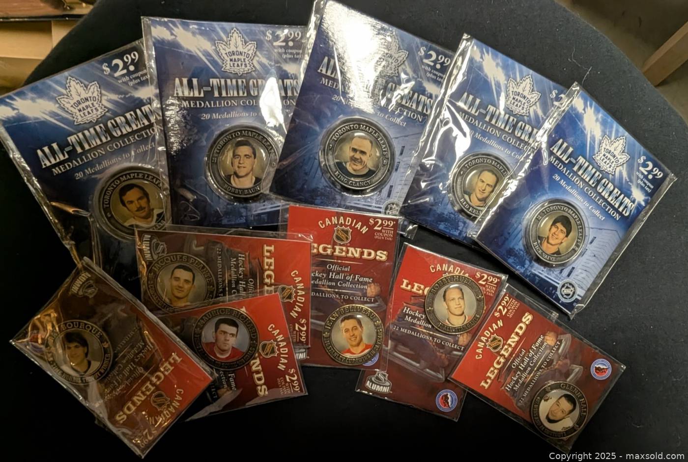 Toronto Maple Leafs & Canadian Legends sealed hockey medallions - 11 ...