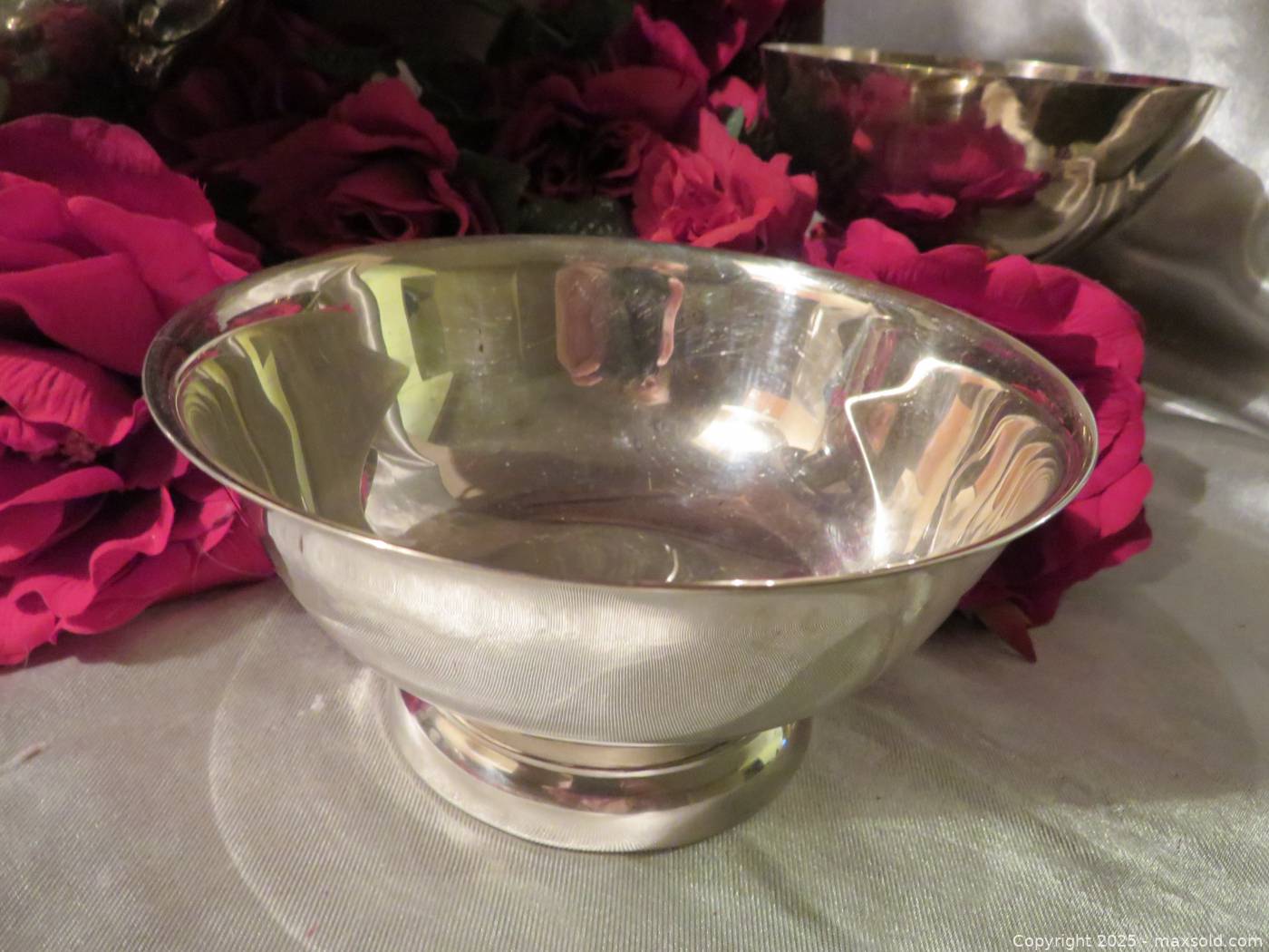 KENT Silversmiths silver plate champagne ice bucket trophy with two ...