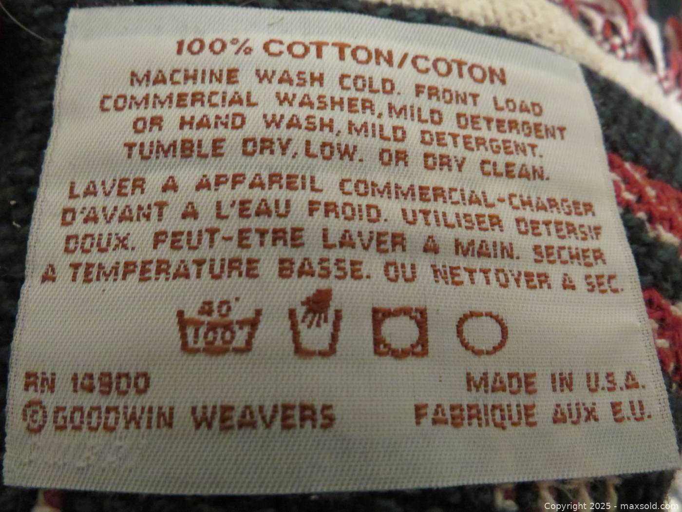 Vintage Goodwin Weavers Ice Skating Scene Cotton Throw | Maxsold