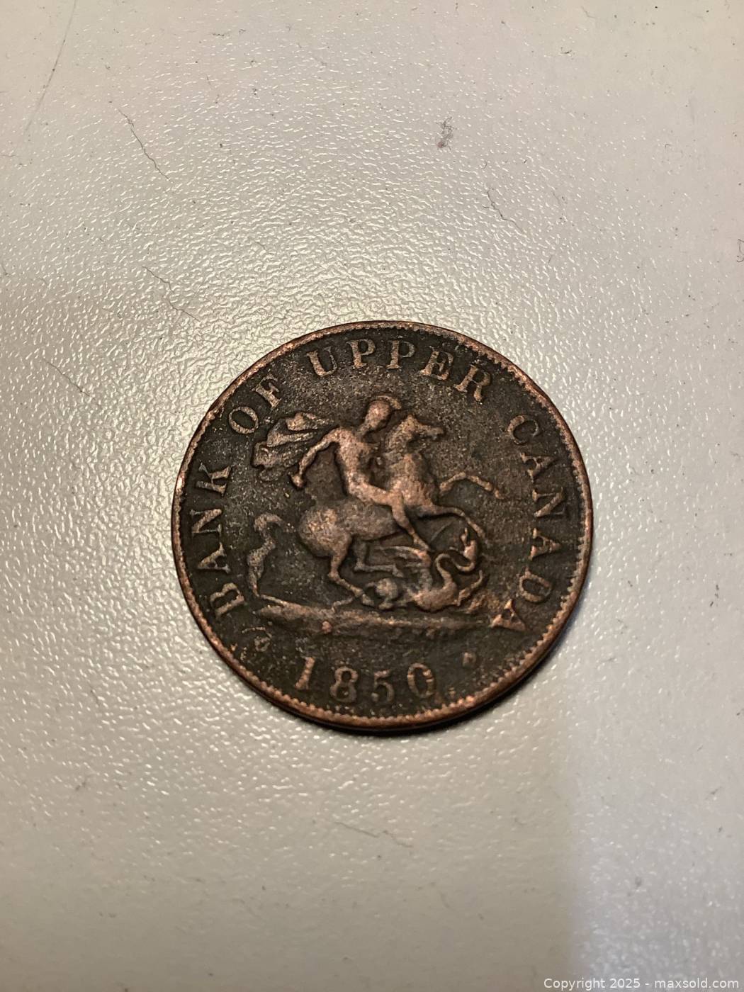 1850 Bank of Upper Canada Half Penny Copper Token | Maxsold