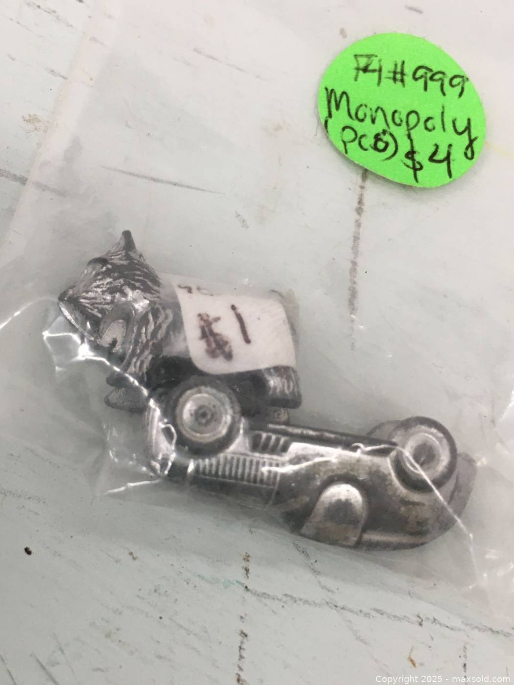 Vintage Monopoly metal game tokens 6pcs | Maxsold