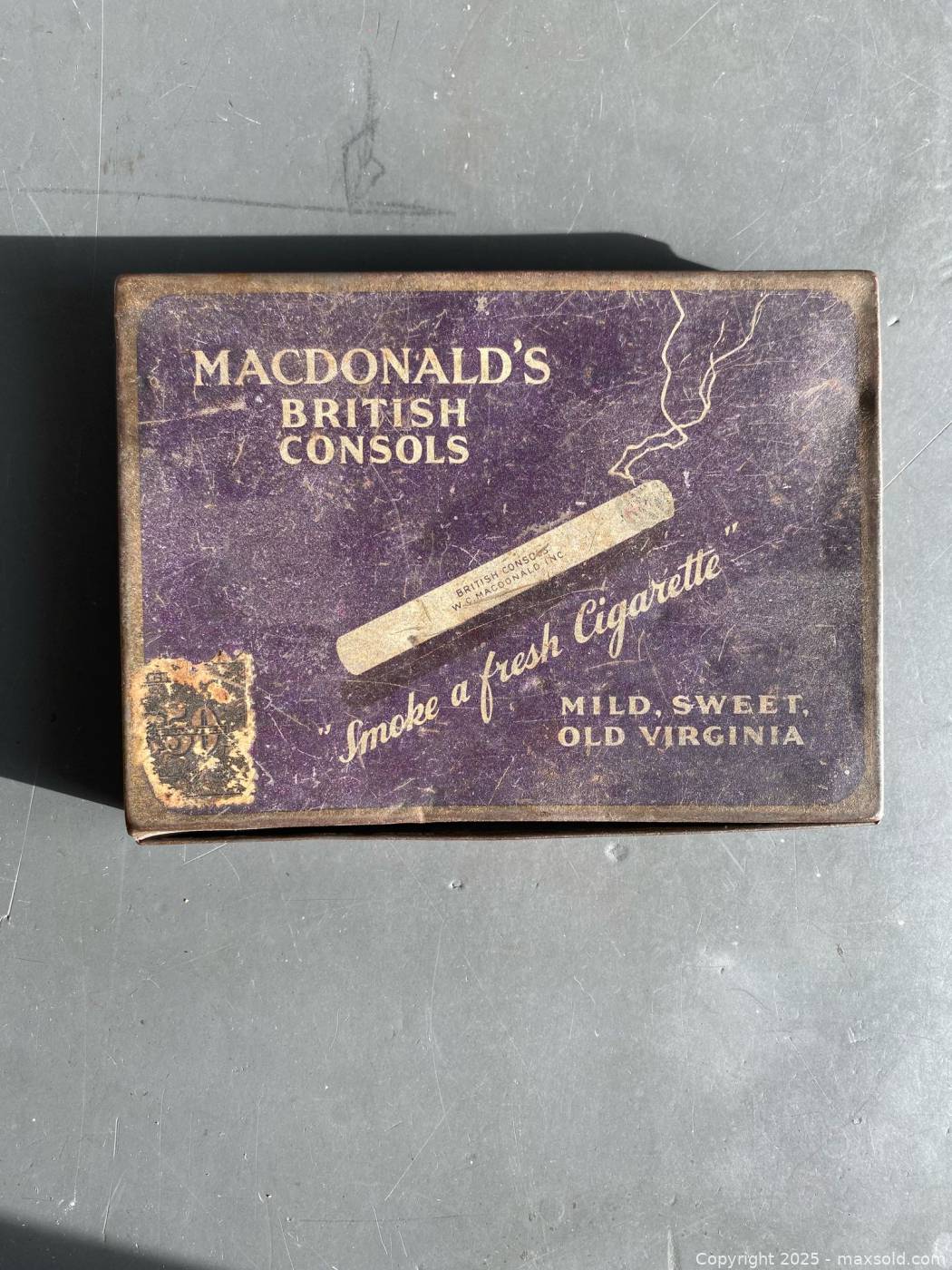 Macdonald's British Consols metal cigarette box | Maxsold
