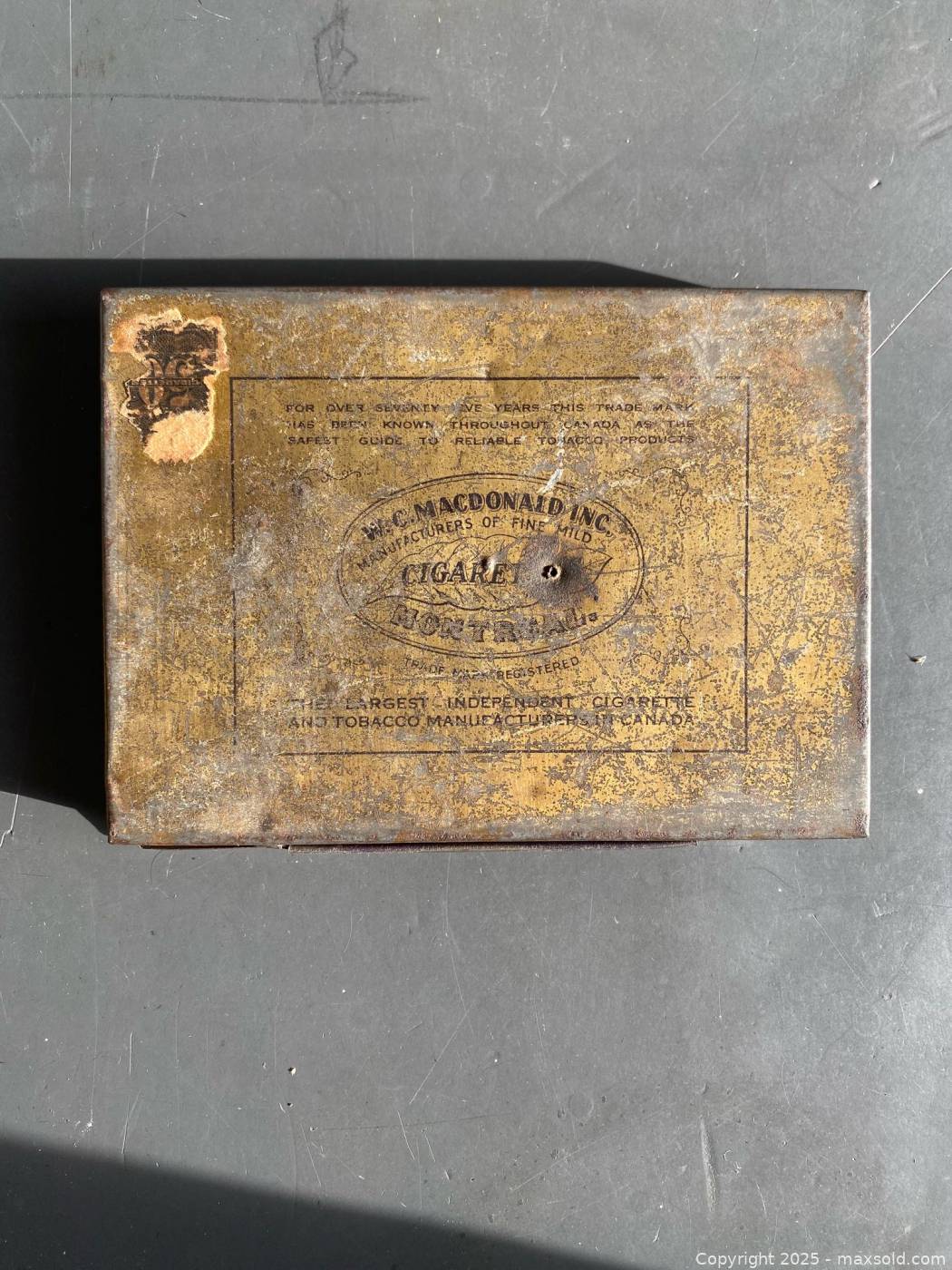 Macdonald's British Consols metal cigarette box | Maxsold