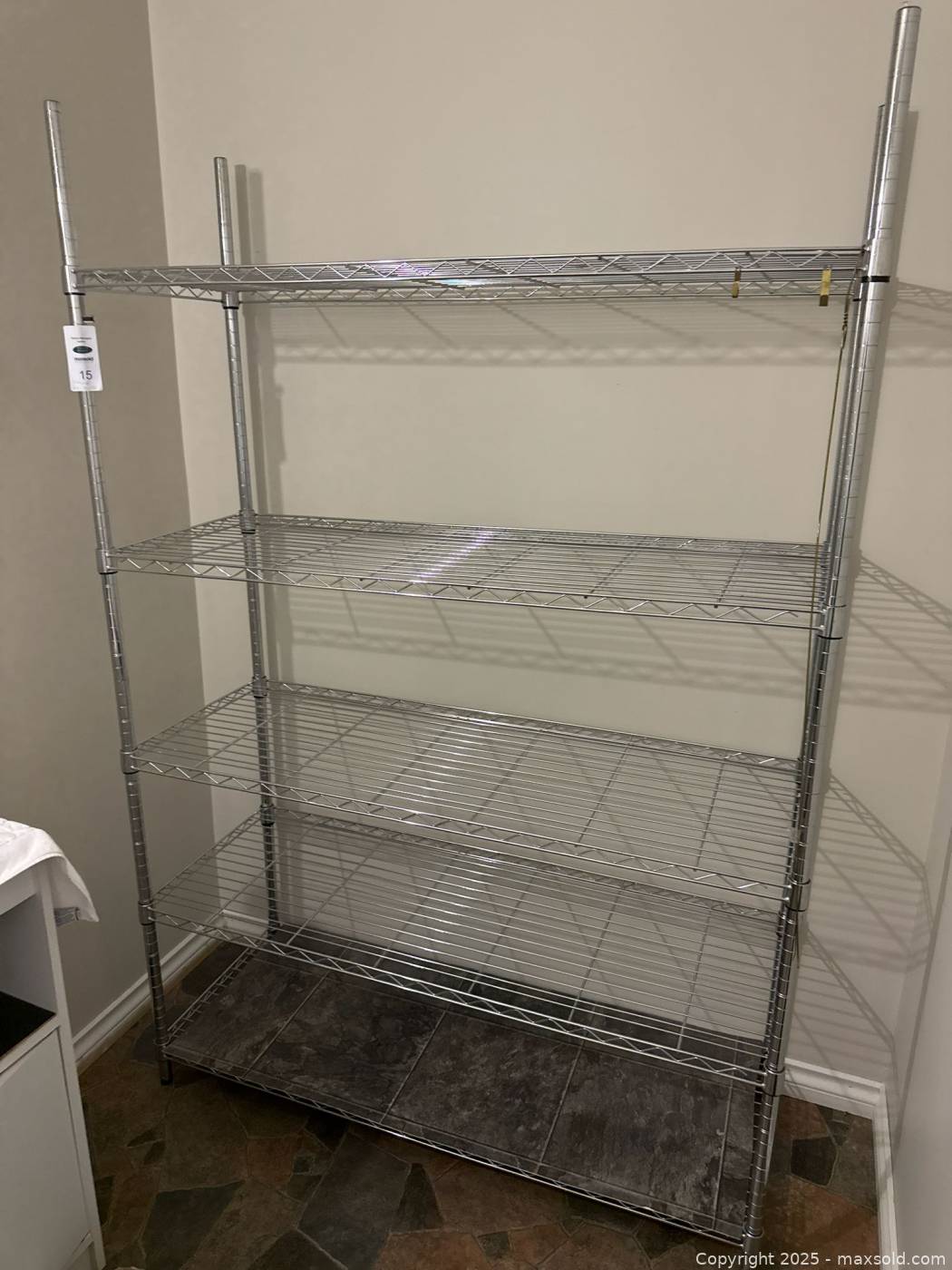 Chrome metal wire storage rack 48x18x72 | Maxsold