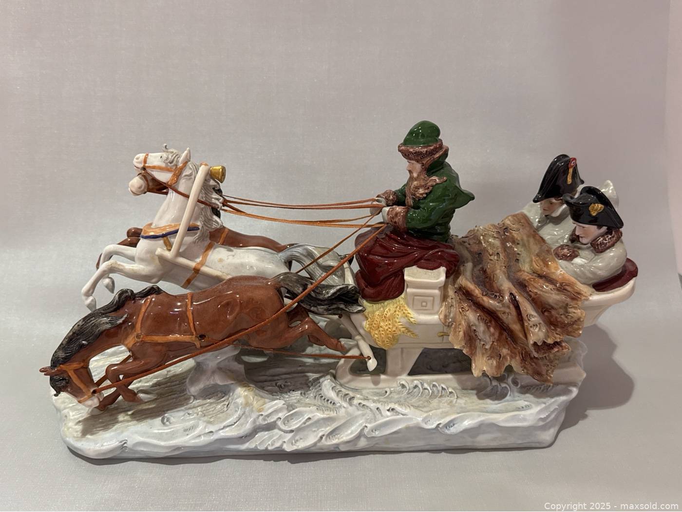 Schiebe Alsbach porcelain Napoleon sleigh figurine | Maxsold