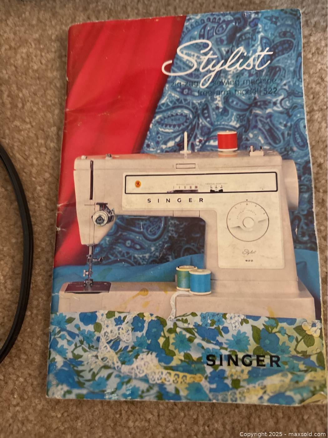 Singer Stylist sewing machine with pedal, case, manual | Maxsold