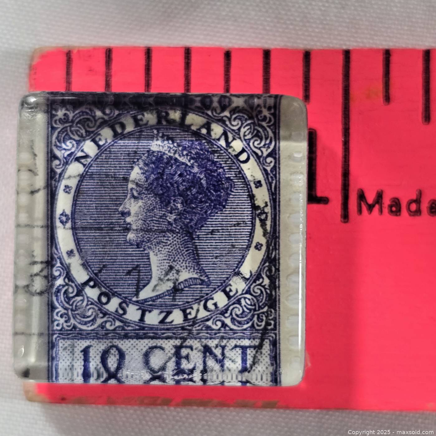 10 vintage postage stamp glass magnets | Maxsold